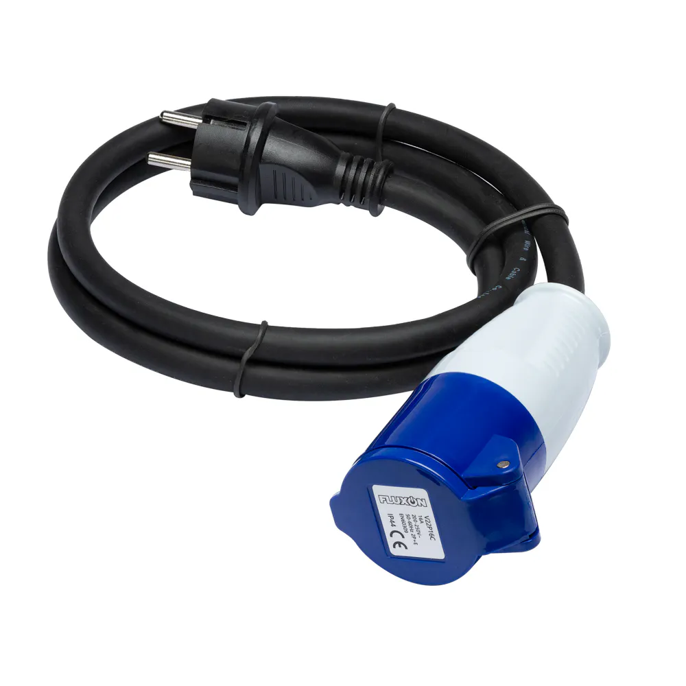 Verloopstekker 230V - 16A met 1m kabel Kopen | Kippers Rijssen